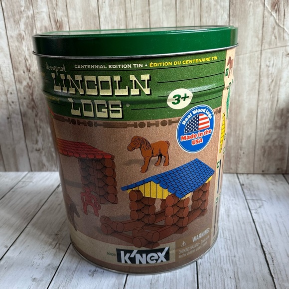 Lincoln Logs | Toys | Preowned Lincoln Log Centennial Edition Tin ...